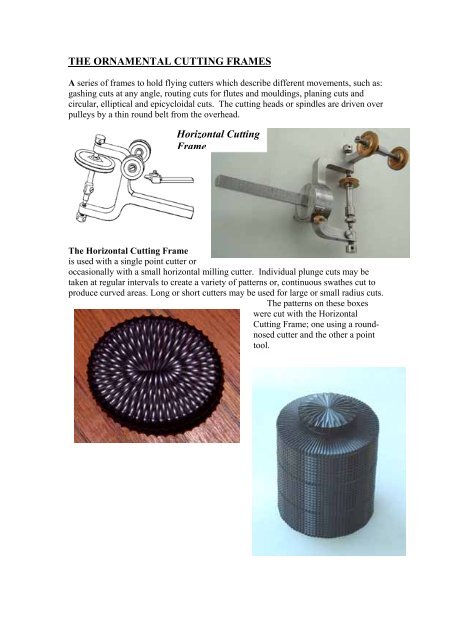 the ornamental cutting frames