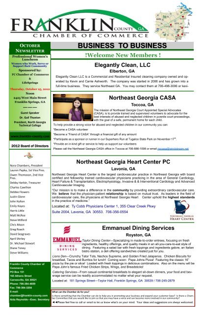Third Quarter Newsletter.pdf - Franklin County Chamber of Commerce