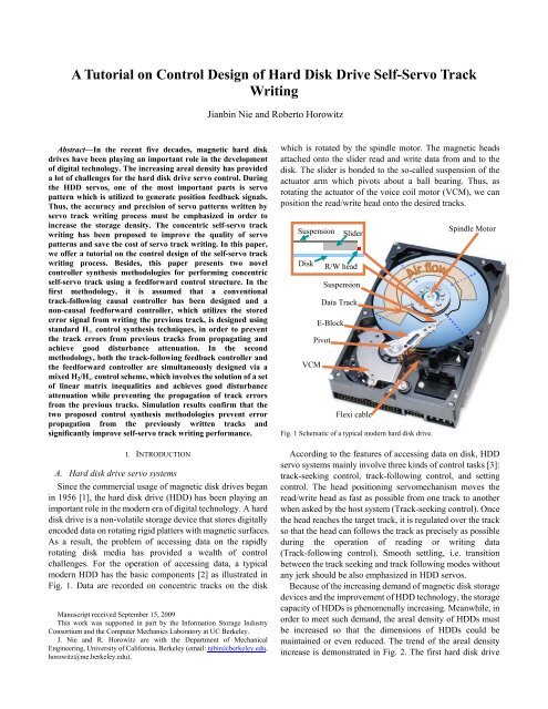 A Tutorial on Control Design of Hard Disk Drive Self-Servo Track ...
