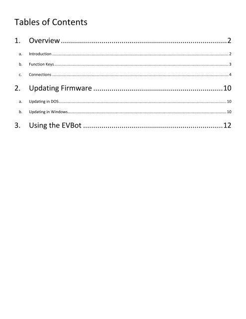 3. Using the EVBot - eVGA