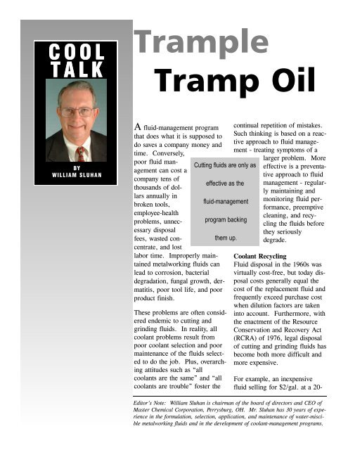 Trample Tramp Oil - Master Chemical Corporation