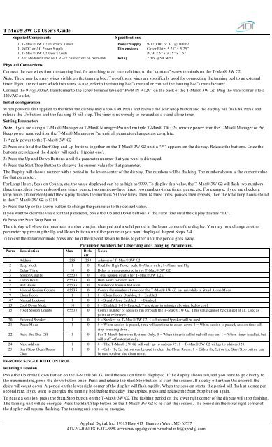 T-Max® 3W G2 User's Guide - Applied Digital, Inc.