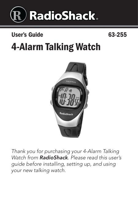 4-Alarm Talking Watch - Radio Shack