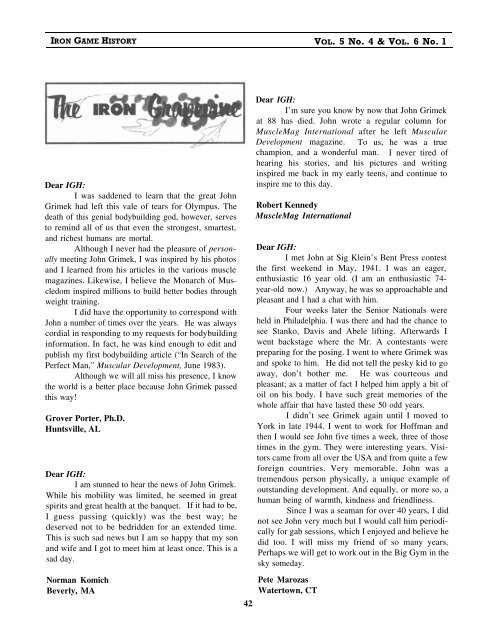 Iron Game History - LA84 Foundation