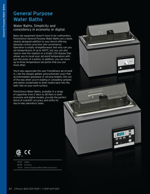 General Purpose Water Baths - PolyScience