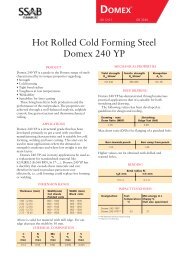 Domex 110 XF Hot rolled, extra high strength, cold forming ... - SSAB