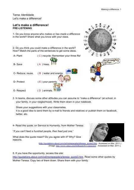 Let's make a difference!