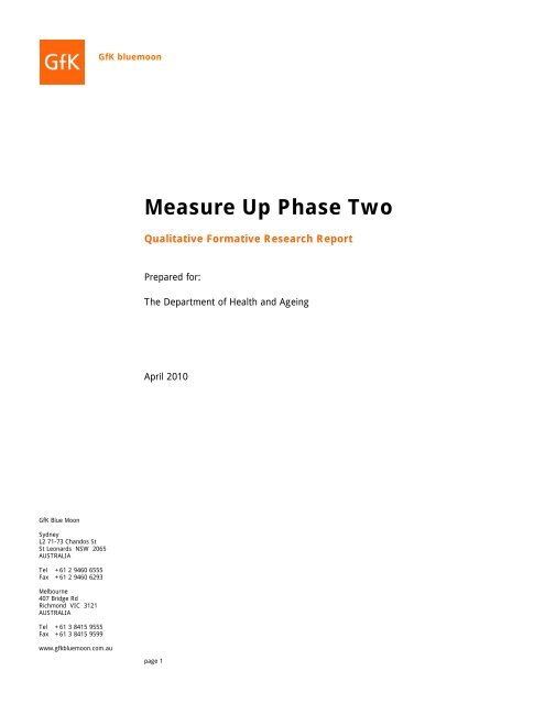 Phase Two Formative Research Report - Measure Up