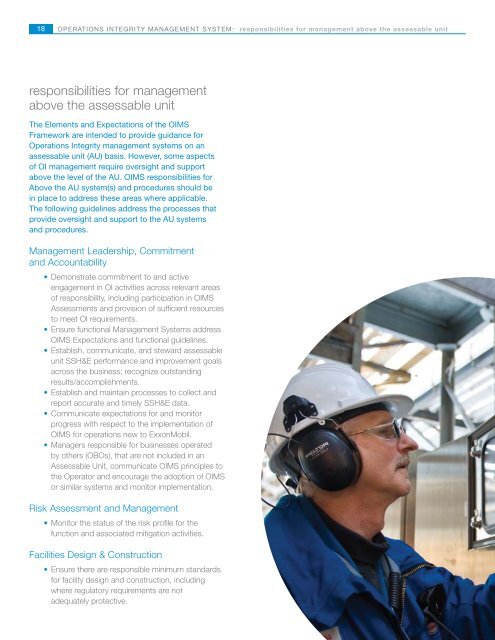 18 OPERATIONS INTEGRITY M