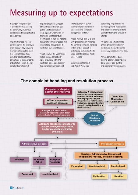 Measuring up to expectations - Queensland Police Service