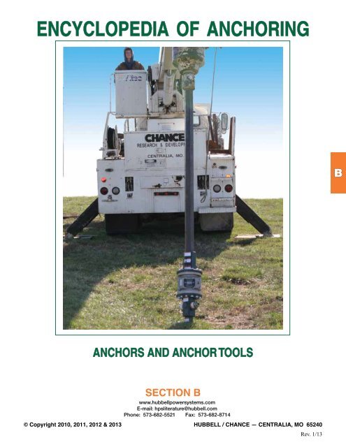 ENCYCLOPEDIA OF ANCHORING - Chance® Civil Construction