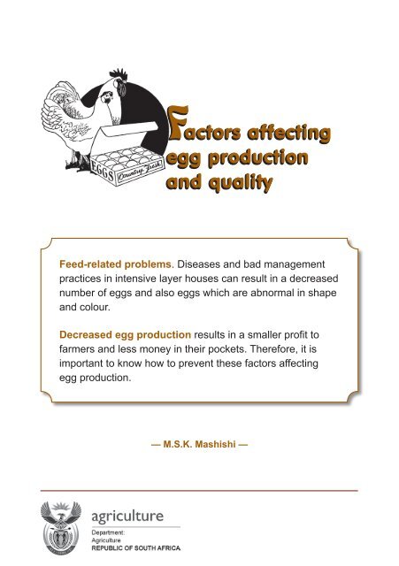 Factors Affecting Egg Production And Quality Factors Affecting Egg