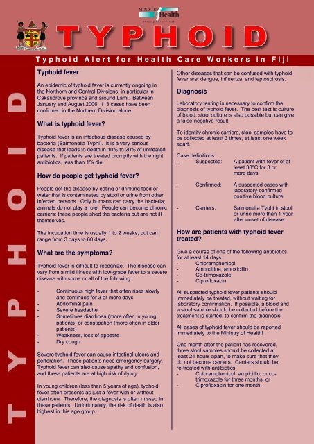 Typhoid Factsheet (Poster)