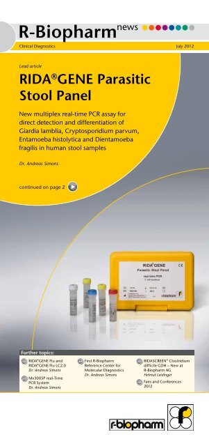 RIDA®GENE Parasitic Stool Panel - R-Biopharm AG