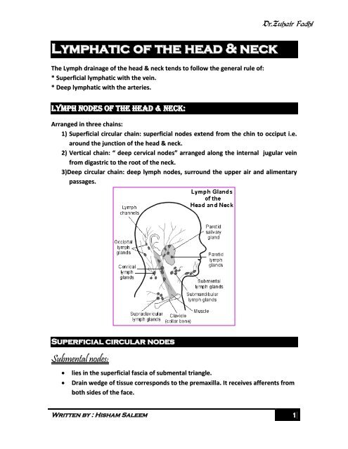 Lymphatic of the head & neck