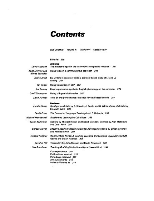Front Matter Pdf Elt Journal