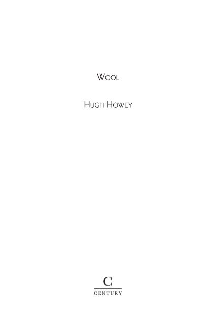 WOOL HUGH HOWEY - Wool by Hugh Howey