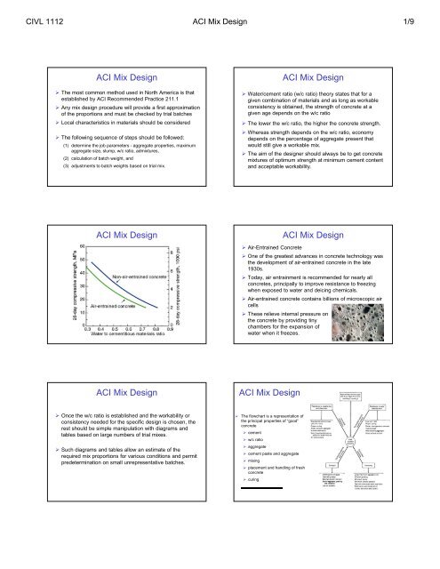 ACI Mix Design