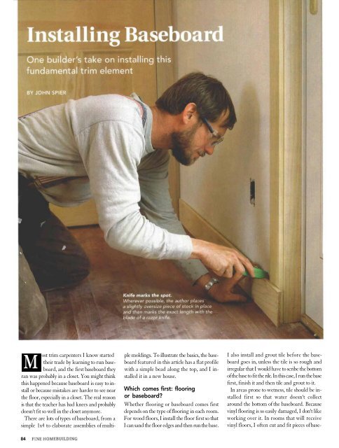 Installing Baseboard - Fine Homebuilding Installing Baseboard - Fine Homebuilding