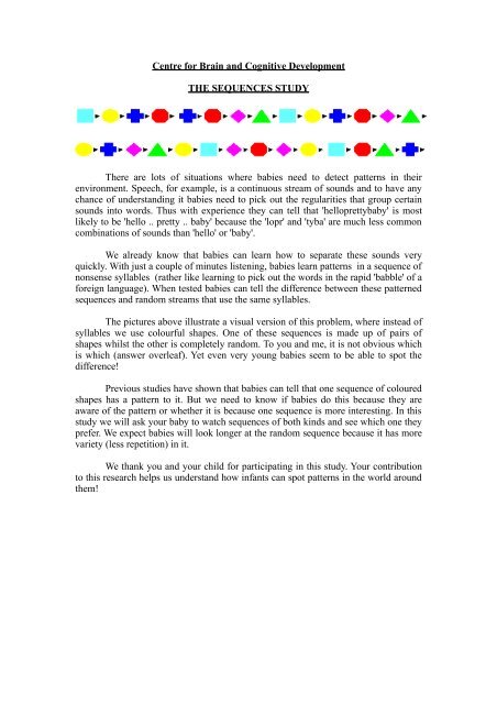 MIX UP - Centre for Brain and Cognitive Development