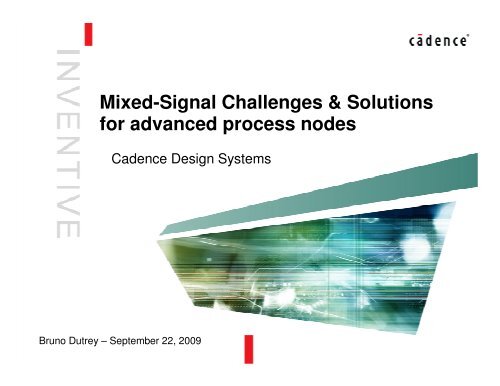 Mixed-Signal Challenges & Solutions for advanced process nodes