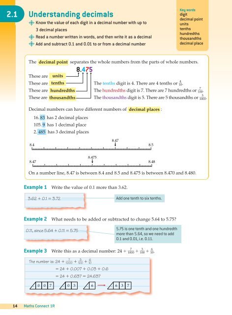 Understanding decimals 2.1 - Pearson Schools