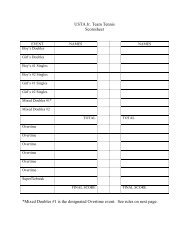 Scorecard - World Team Tennis