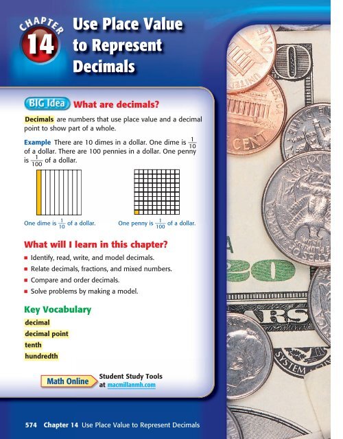 Chapter 14: Use Place Value to Represent Decimals