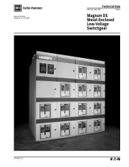 magnum ds low voltage metal-enclosed switchgear - Eaton Canada