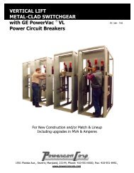 metal enclosed load break interrupter switchgear - Powercon ...