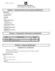 Material Safety Data Sheet Section 1 - Chemical ... - Caledon Labs