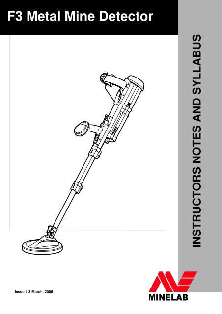 F3 Metal Mine Detector - Minelab