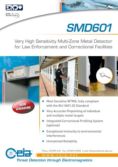 Very High Sensitivity Multi-Zone Metal Detector - CEIA S.p.A.