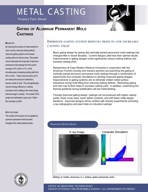 ITP Metal Casting: Gating of Aluminum Permanent Mold Castings