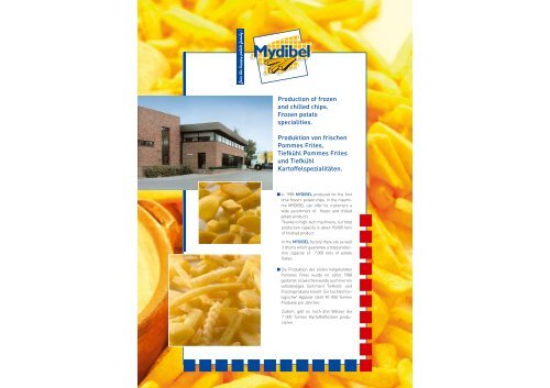 Production of frozen and chilled chips. Frozen potato ... - Mydibel