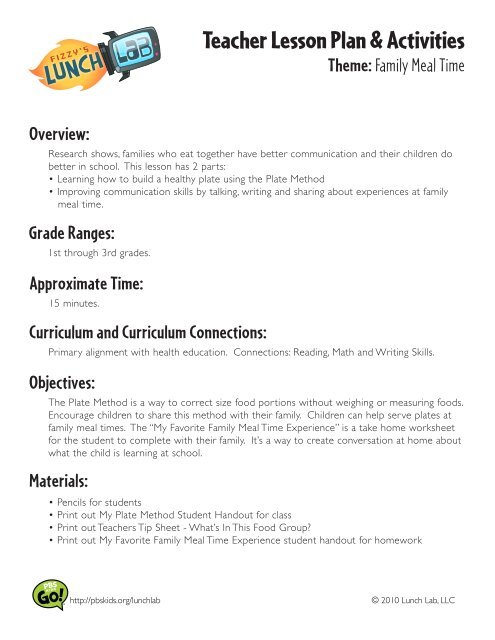 Teacher Lesson Plan & Activities - PBS
