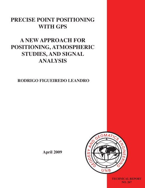 Precise Point Positioning with GPS: A New Approach - Geodesy ...