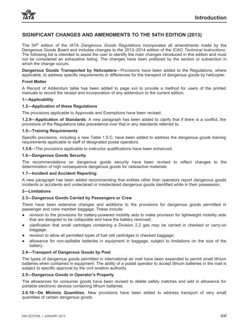 Dangerous Goods Regulations, 54th Edition 2013 (English ... - IATA