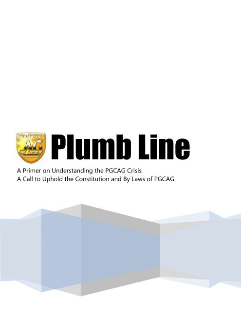 Plumb Line - PGCAG OFFICIAL WEBSITE