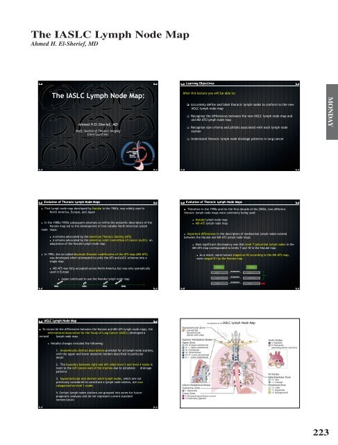 The Iaslc Lymph Node Map Society Of Thoracic Radiology