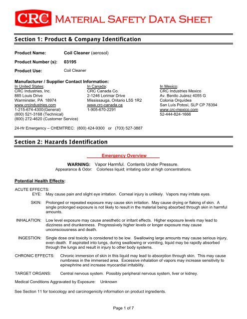 3195 - CRC Industries