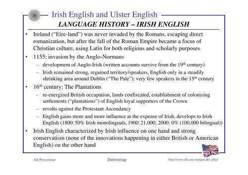 Irish English and Ulster English
