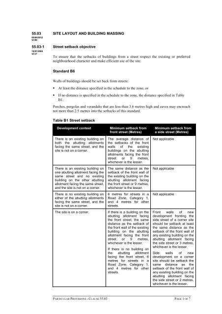 55.03 site layout and building massing - Victoria's Planning Schemes