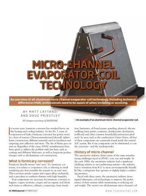 Micro-channeL evaPorator-coiL technoLogy Micro-channeL