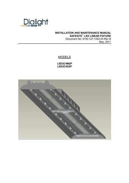 SafeSite® Series LED Linear Installation Manual ... - Dialight