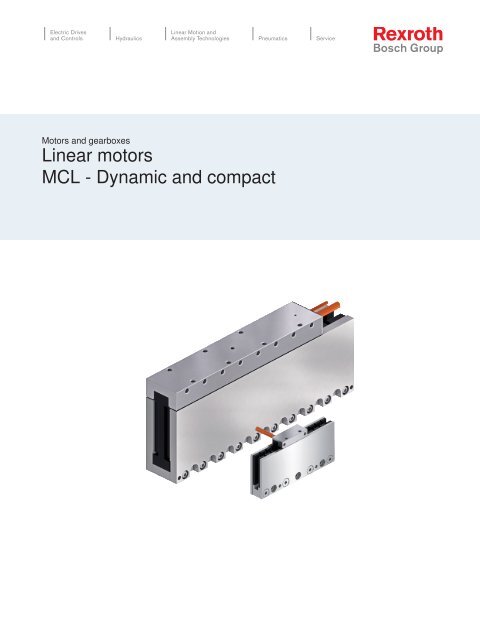 Linear motors MCL - Dynamic and compact - Bosch Rexroth