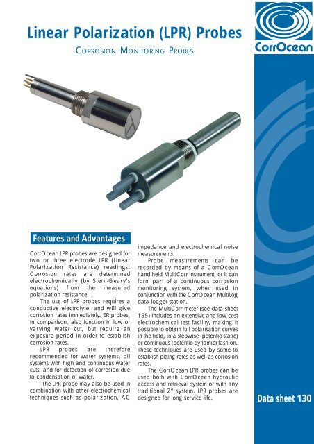 Linear Polarization (LPR) Probes - CorrOcean