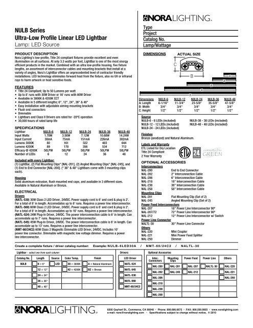 NULB Series Ultra-Low Profile Linear LED Lightbar