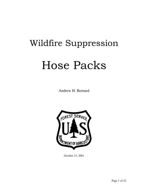 Complete hosepack guide - Wildland Fire