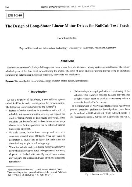 Design of Long_Stator Linear Motor Drives for RailCab